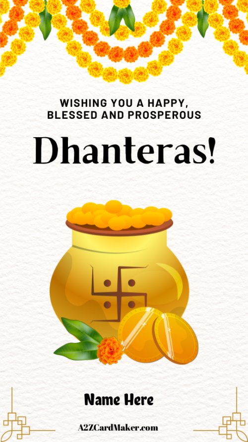 Light Up Diwali With Personalized Dhanteras Greeting Cards